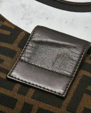 FWRD RENEW Fendi Zucca Shoulder Bag - Brown