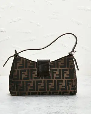 FWRD RENEW Fendi Zucca Shoulder Bag