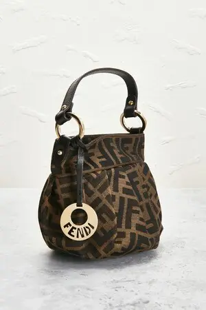 Fendi Zucca Mini Chef Hobo Bag - Brown