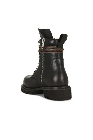Rick Owens Low Army Gabe Boots In Brown