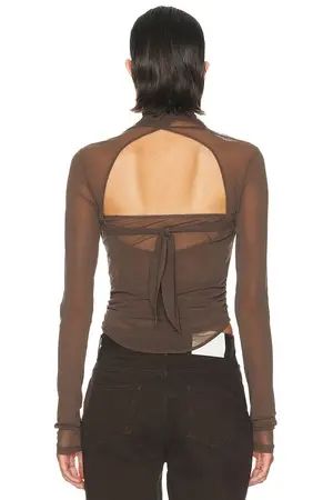 LEMAIRE Ballerina Foulard Top In Brown
