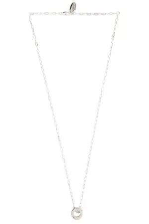 Off-White Hex Nut Chain Pendant Necklace In Metallic - Silver