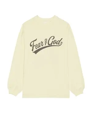 Fear Of God Merch Long Sleeve Tee In White