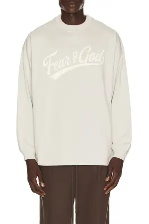 Fear Of God Merch Long Sleeve Tee In Grey - Overcast