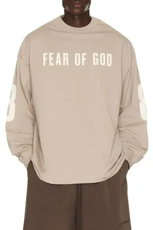 Fear Of God Merch Long Sleeve Tee In Grey - Seal