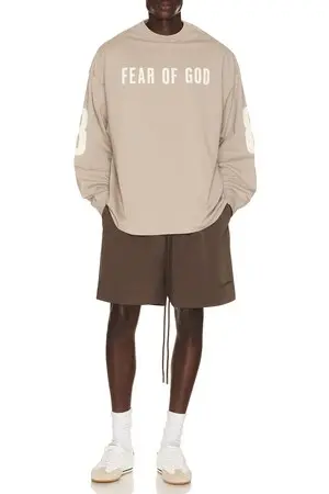 Fear Of God Merch Long Sleeve Tee In Grey