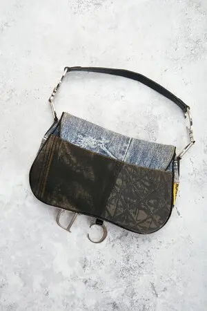FWRD RENEW Dior Denim Saddle Bag