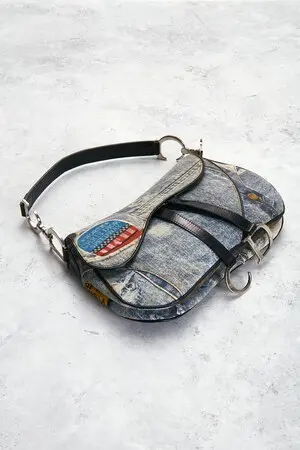 FWRD RENEW Dior Denim Saddle Bag
