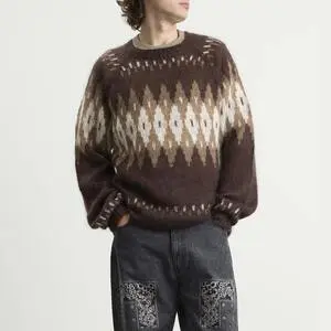 NOMARHYTHM TEXTILE Hand Knit Snowflake Sweater