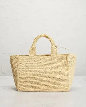 FWRD RENEW Celine Raffia Small Cabas Thais Tote Bag