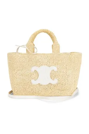 Celine Raffia Small Cabas Thais Tote Bag - Neutral