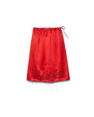 Prada Raw Edge Hem Skirts