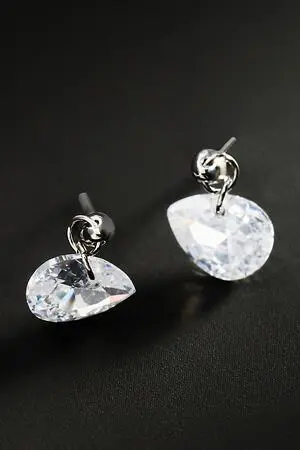 Anthropologie Demi-fe Floatg Post Earrgs - Silver