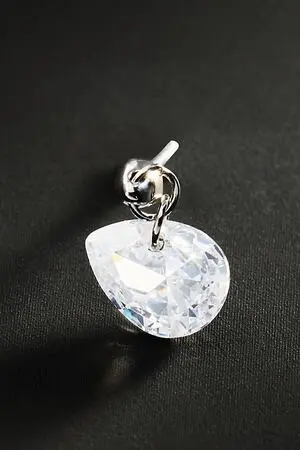 Anthropologie Demi-fe Floatg Post Earrgs - Silver