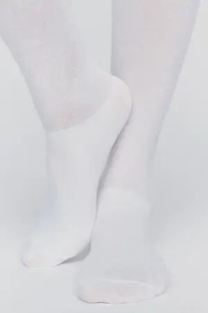 Anthropologie Ok Origals Sheer Scrunch Socks - White