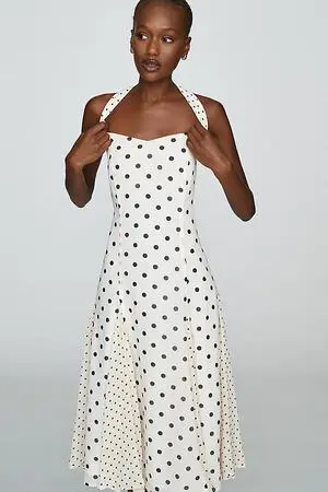 ELEVATOR DISCO Polka Dot Halter Dress