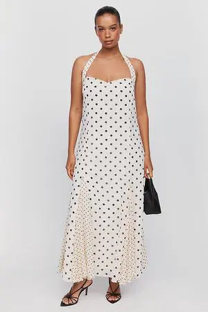 ELEVATOR DISCO Polka Dot Halter Dress