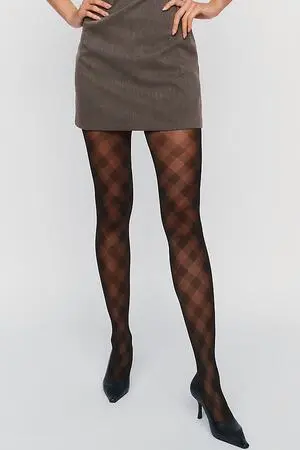 Commando Check Plaid Sheer Tights