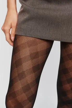 Commando Check Plaid Sheer Tights