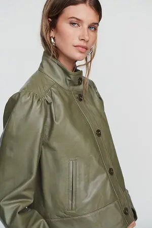 Anthropologie Leather Swg Jacket