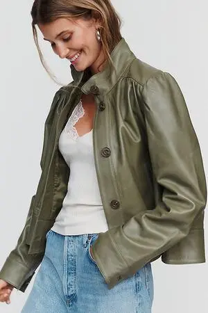 Anthropologie Leather Swg Jacket