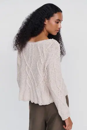 PILCRO Cotton Wool Blend Overd Cardigan