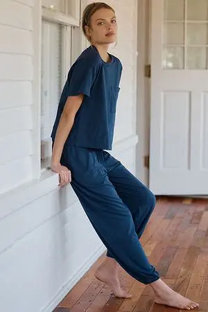 Eberjey Cotton Aloe Pants - Navy