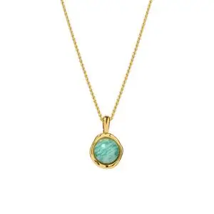MURU Tiny Amazonite Necklace For Balance - Gold