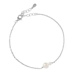 MURU Connected Pearl Bracelet - Silver