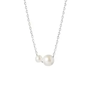 MURU Connected Pearl Necklace - Silver
