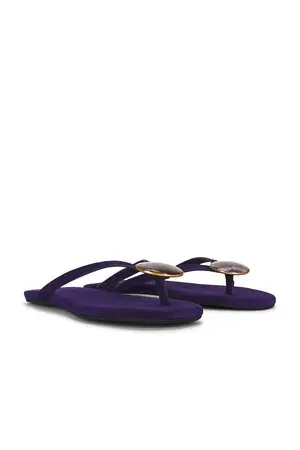 Christopher Esber Aura Quartz Suede Flip Flop - Viola