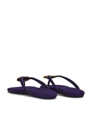 Christopher Esber Aura Quartz Suede Flip Flop - Viola