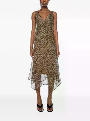 MOTHER The Hanky Midi Dress - Brown