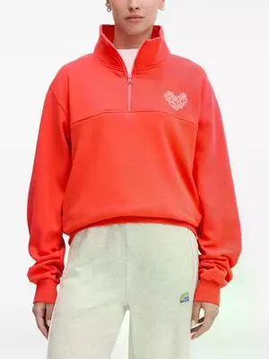 Rip Curl Quarter-zip Logo-print Sweatshirt - Red