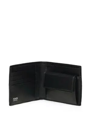 Fendi Ff Logo Leather Wallet