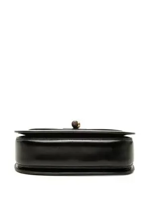 Gucci 20th Century Calfskin Bamboo Satchel - Black
