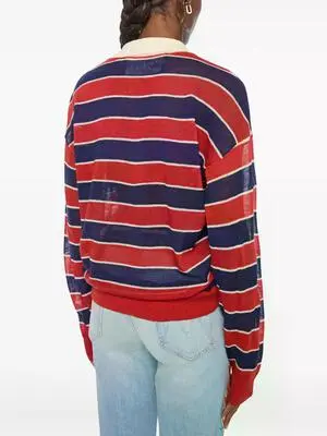 MOTHER The Biggie Raquette Striped Sweater