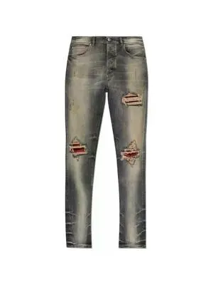 Amiri Distressed Patchwork Jeans - Grey