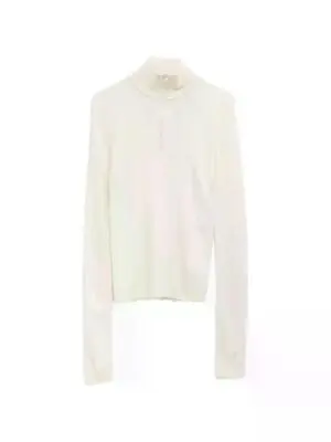 THE FRANKIE SHOP Sade Knitted Zip-fastening Sweater - Neutrals