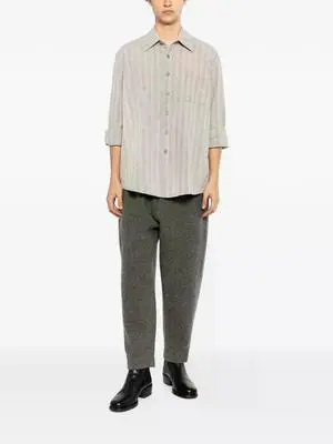 UMA WANG Tapered Felted Pants - Grey