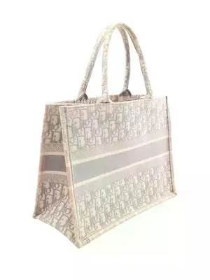 Dior Oblique Embroidered Canvas Book Tote Bag