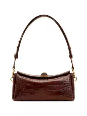 AMI Paris Crocodile-embossed Cow Leather Carrousel Bag