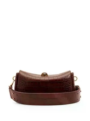 AMI Paris Crocodile-embossed Cow Leather Carrousel Bag