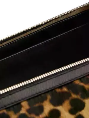 AMI Paris Small Cowhide Leather Leopard-printed Etienne Crossbody Bag