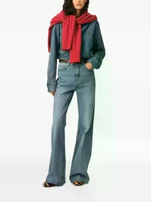 AMI Paris Flare-fit Cotton Jeans