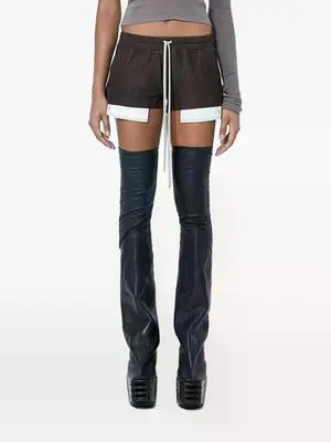 Rick Owens Fog Layered Drawstring Shorts - Brown