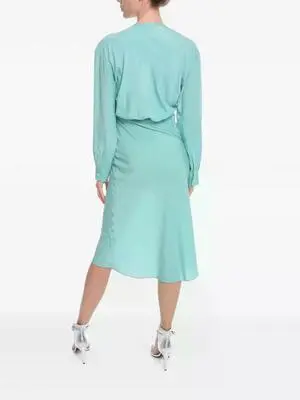 SUPER BLOND Cut-out Long-sleeve Midi Dress
