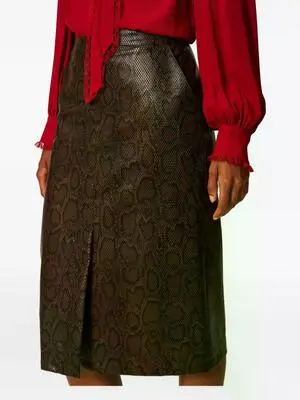 TWINSET Python-print Midi Skirt