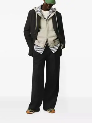 AMI Paris High-waisted Wide-leg Wool Trousers