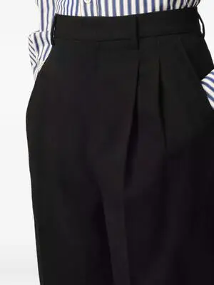AMI Paris High-waisted Wide-leg Wool Trousers